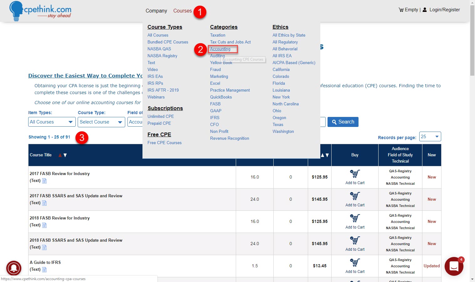 Online Accounting CPE Courses | Self-Study CPE Courses